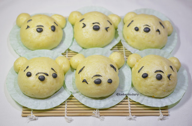Karenwee's Bento Diary: Winnie The Pooh Deco Sweet Potatoes Steamed Buns