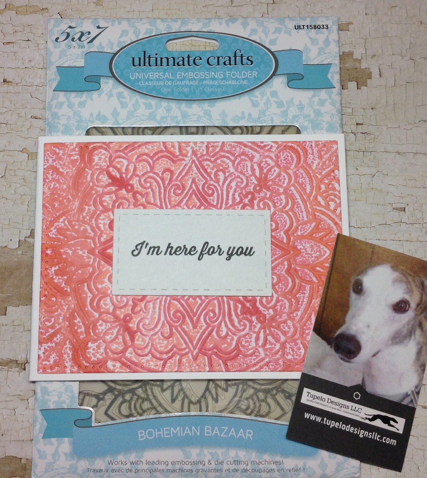 Crafting While I Wait: Inked Embossing Folders ~ Tupelo Designs