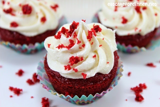 Eat Cake For Dinner: One Bowl Mini Red Velvet Cupcakes with Whipped ...