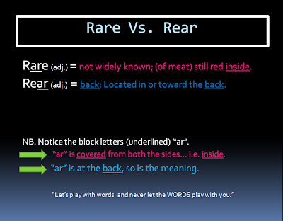Rare Vs. Rear (Mnemonics)