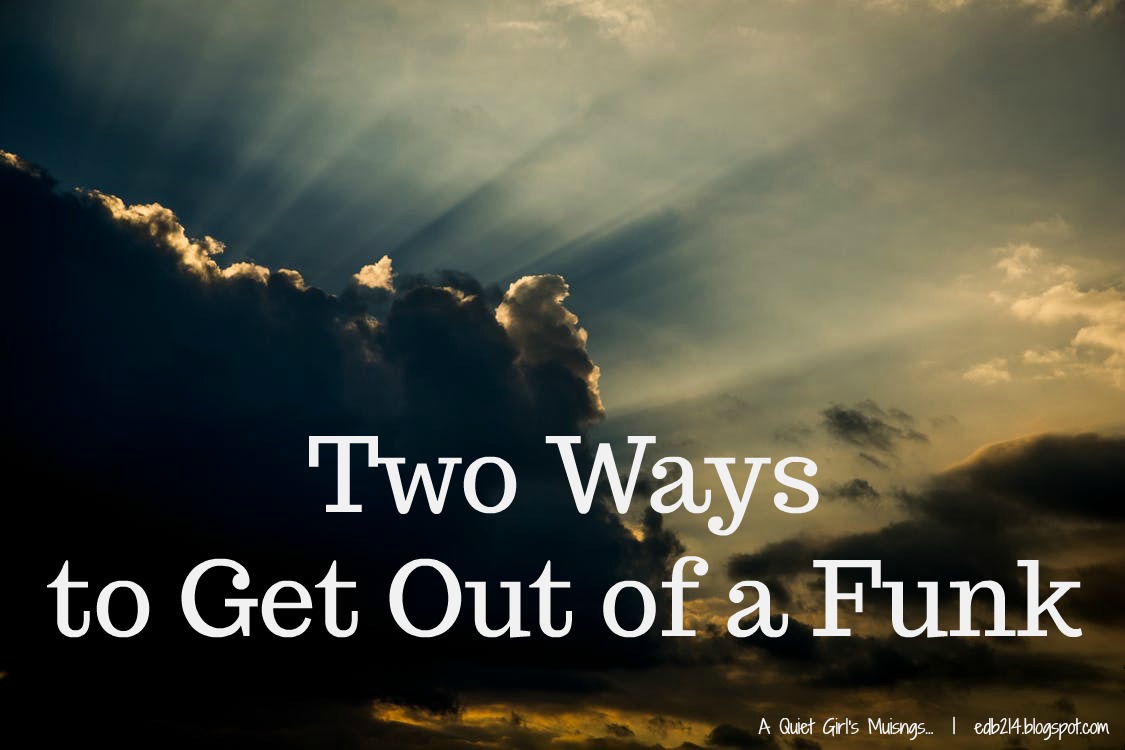 A Quiet Girl's Musings...: Tuesday Topics - Two Ways to Get Out of a Funk