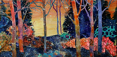 CAROL NELSON FINE ART BLOG: Mixed media abstract tree collage landscape ...