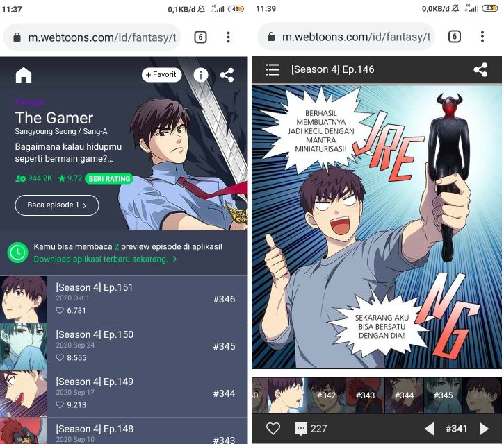 Cara screenshot komik webtoon tanpa aplikasi tambahan