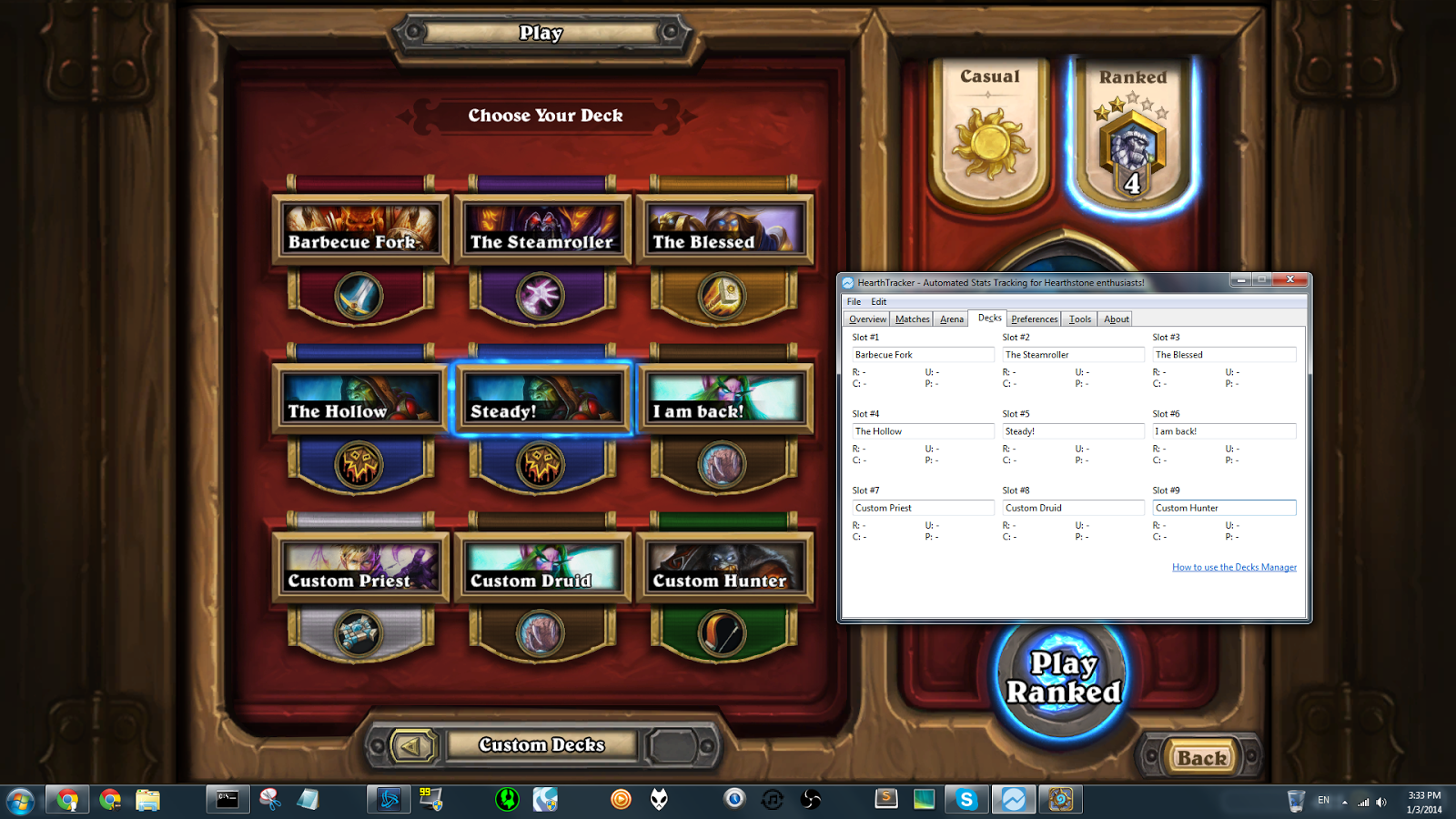 HearthTracker: How to use the Decks Manager