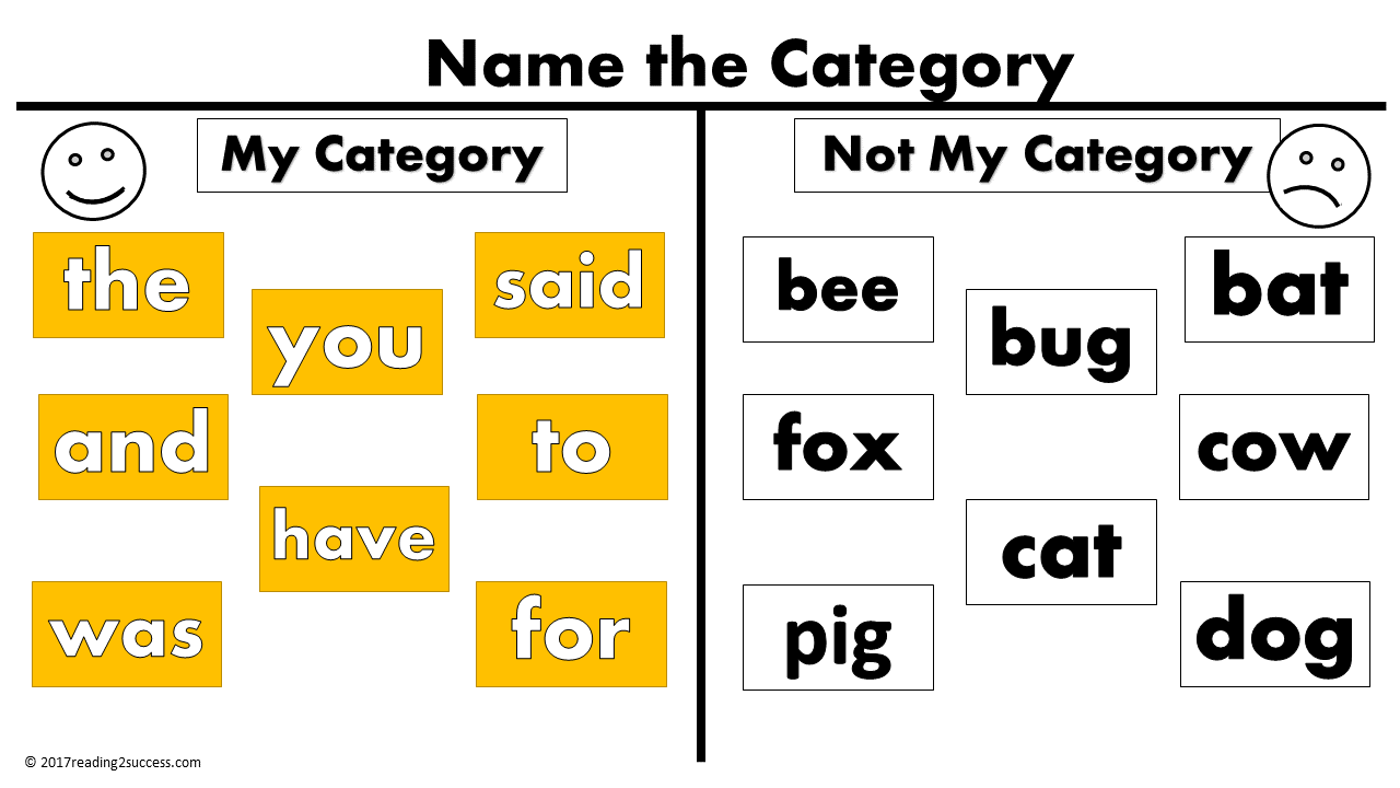 Reading2success: First Grade Whole Class Concept Development, Word ...