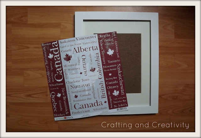 Crafting and Creativity: Canada Day Frame