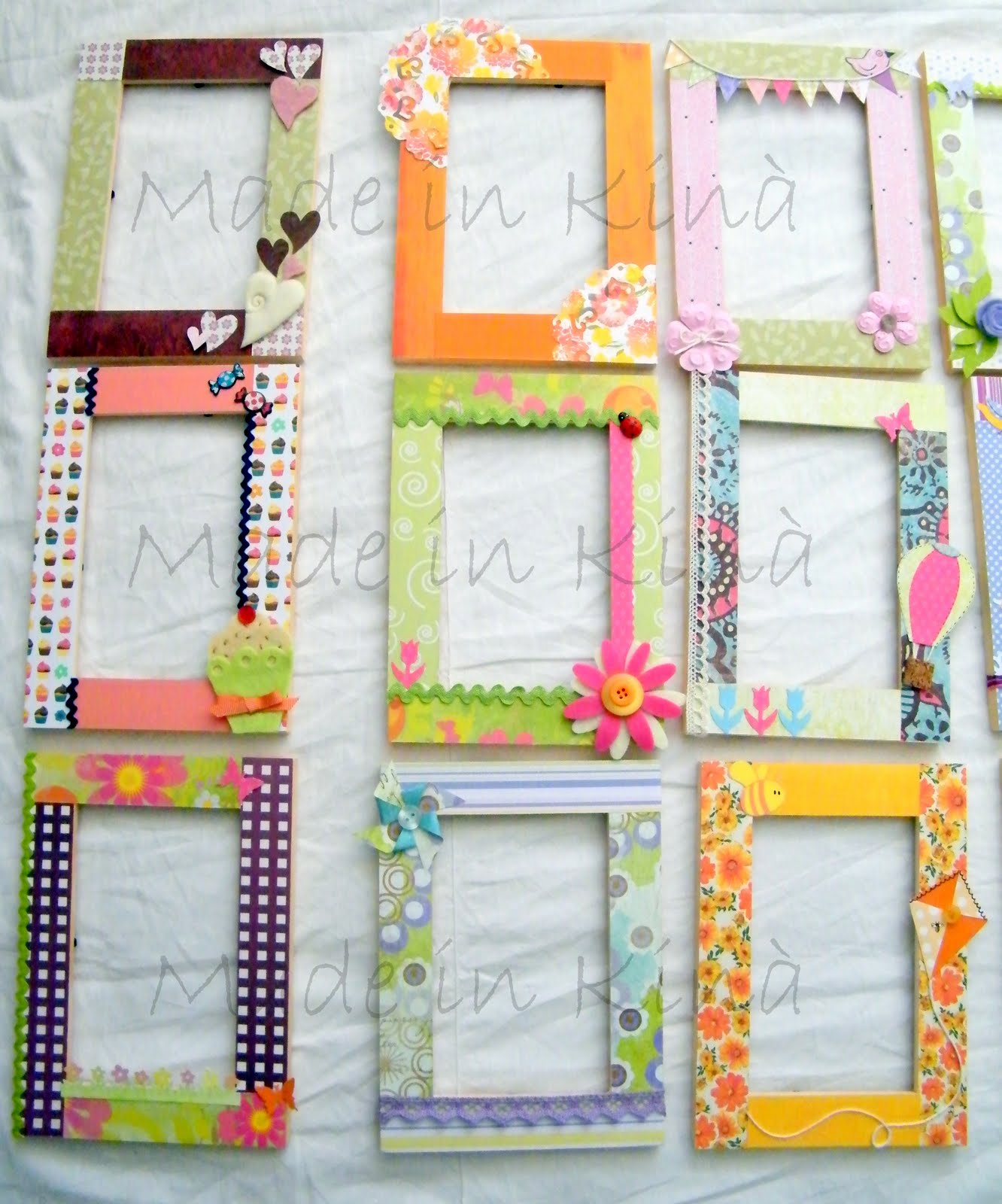 Made in Kinà: Bomboniere Alice, piccole cornici colorate