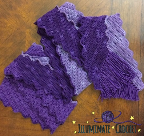 Illuminate Crochet: Free Crochet Pattern: Ombre Lightning Scarf