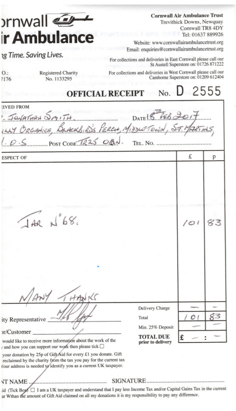 Scilly Organics Blog: Our air ambulance