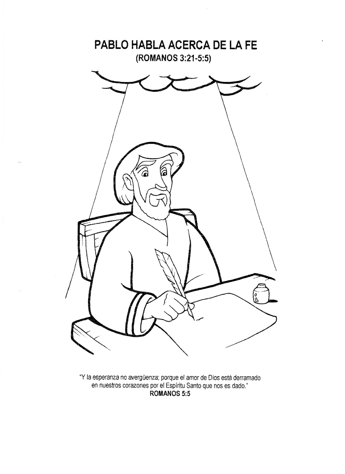 Pablo Habla Acerca De La Fe Para Colorear Romanos 3 31 5 5 ~ Dibujos