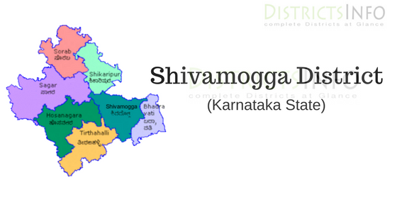 Shivamogga district With Talukas in Karnataka State