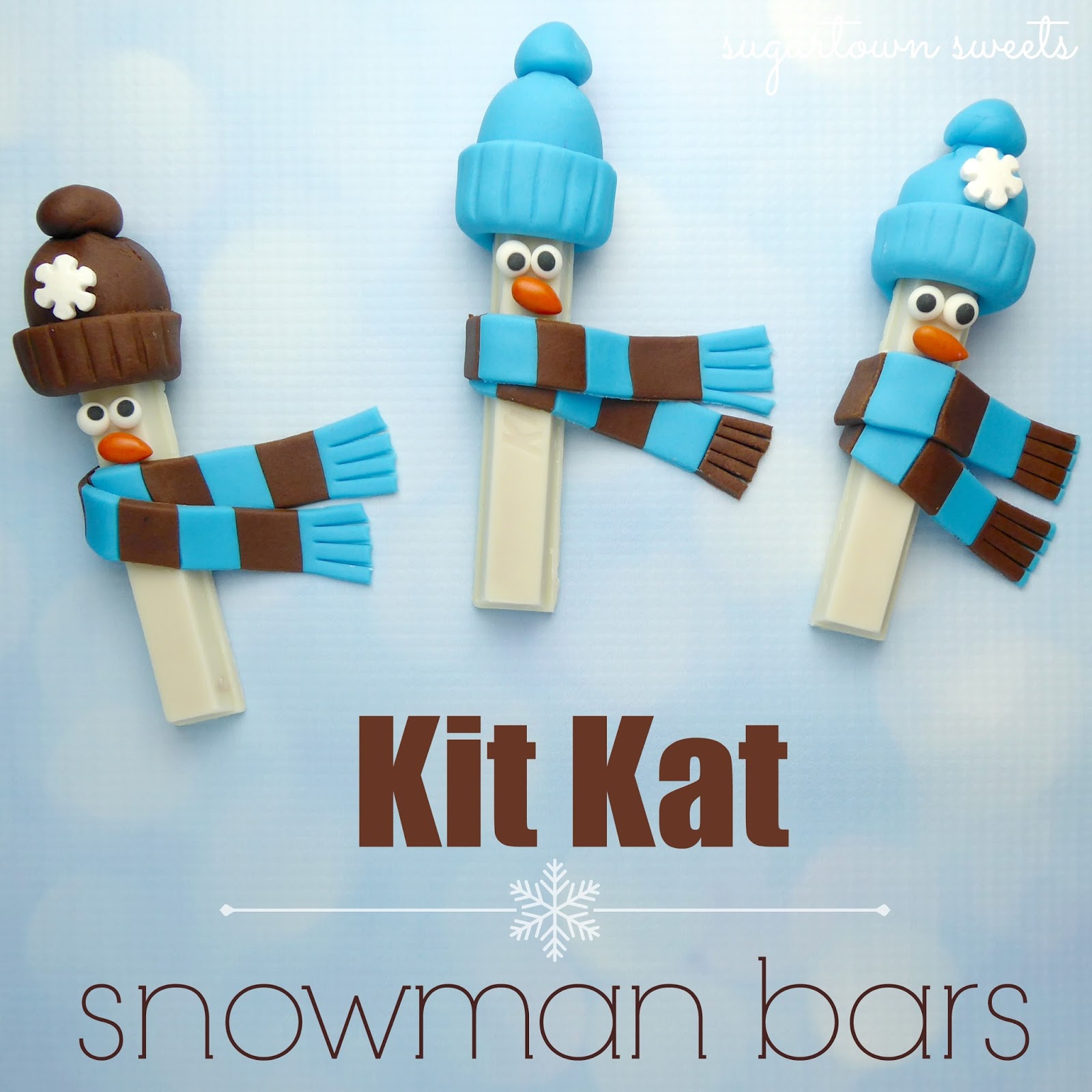 Sugartown Sweets: Kit Kat Snowman Craft