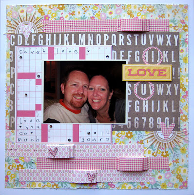 Scrappy Day in Paradise: I Love You Layout