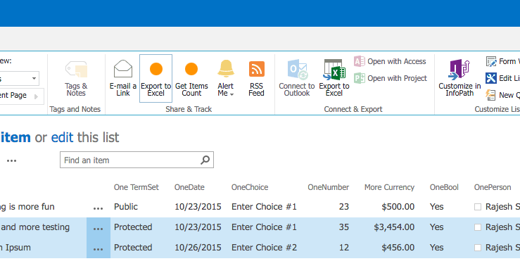 Export Selected Items To Excel Office 365 NodeJS Version Export Selected Items To Excel Office 365 NodeJS Version