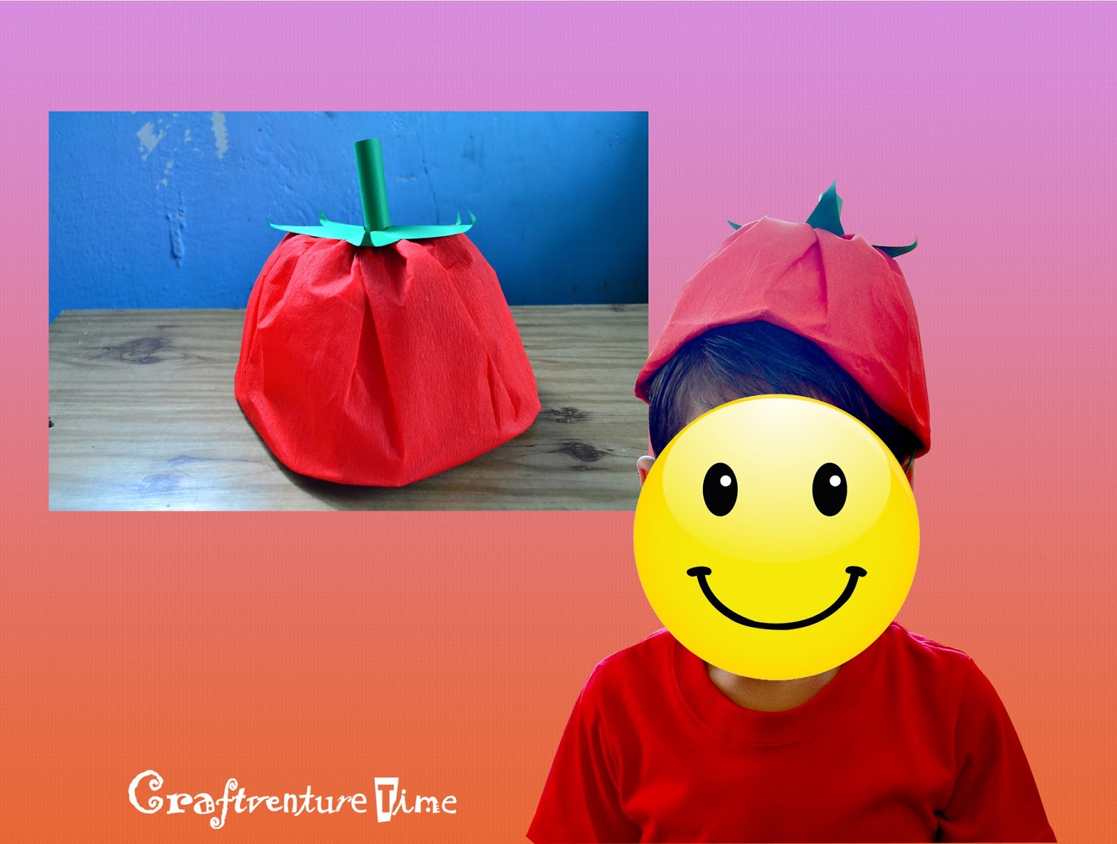 Craftventure Time: DIY Paper Tomato Hat