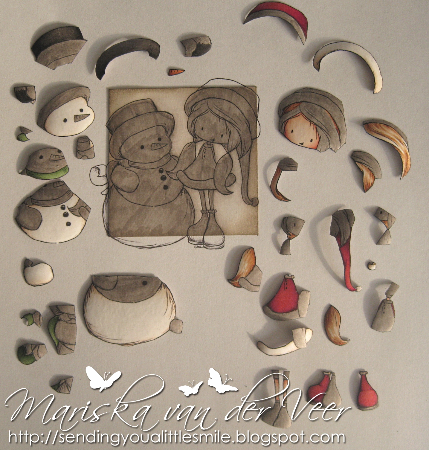 Sending you a little smile :): My first Tiddly Inks project