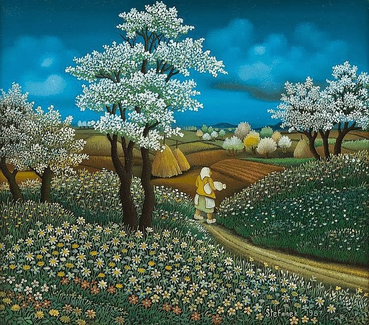 UN LUGAR PARA EL RECREO: IVAN STEFANEK Pintura naif