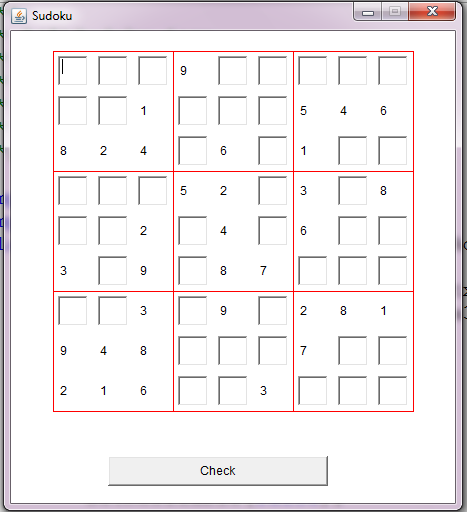 Java Programs : program in java or Game in java - Sudoku with awt