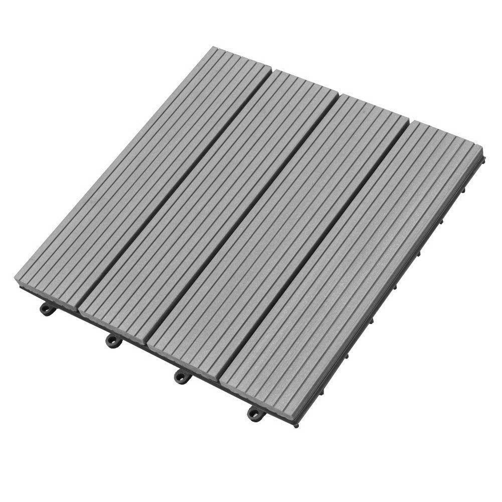 Wood-Plastic Composite Interlocking Decking Tile