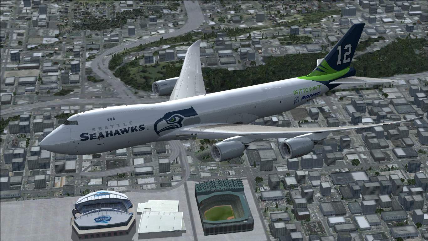 Texturas Brasileiras: Boeing "Seattle Seahawks" Boeing 747-8F N841BA