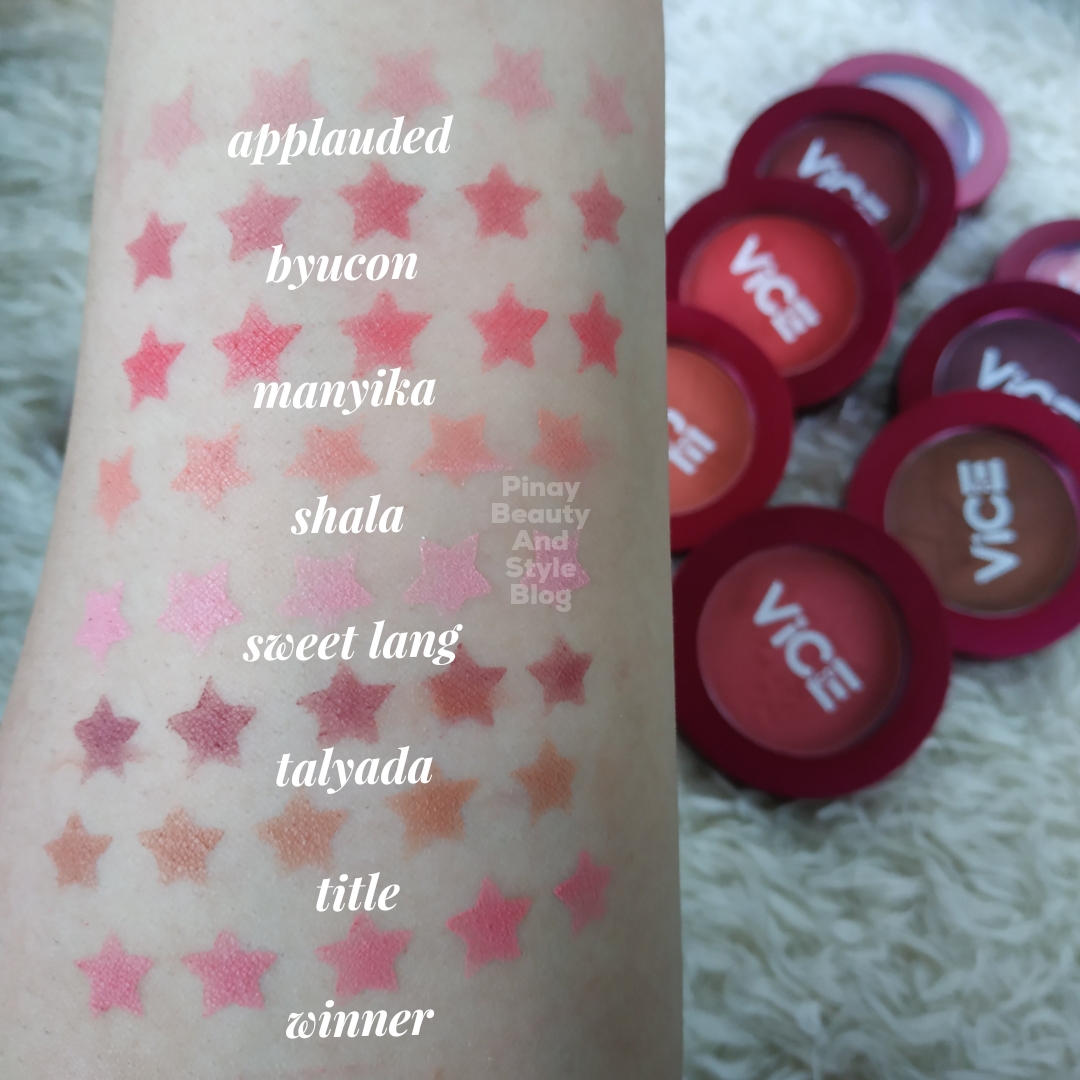 Vice Cosmetics Aura Collection Swatches and Price Blush, Contour, and ...
