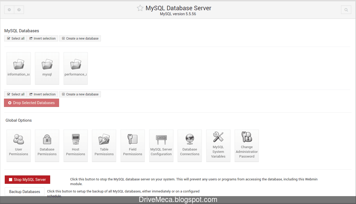 Como administrar MySQL con Webmin ~ videoJuegos y Open Source