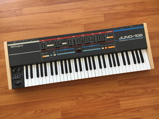 MATRIXSYNTH: Serviced Roland Juno-106 with Wood Side Panels