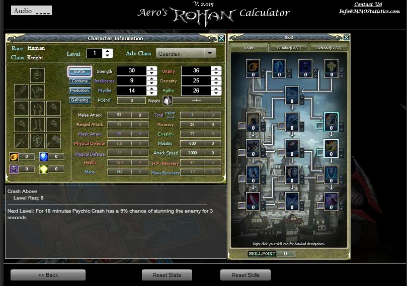 Game's: Skill Build Wizard Rohan