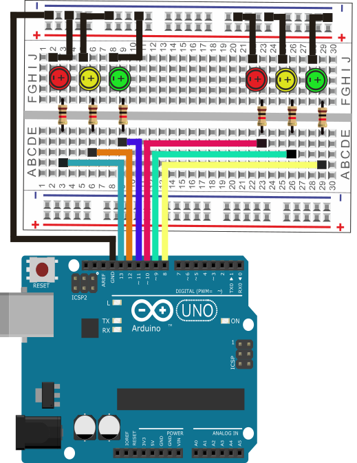 Mengkontrol Lampu Lalu Lintas menggunakan Arduino ~ ARDUINOPEDIA