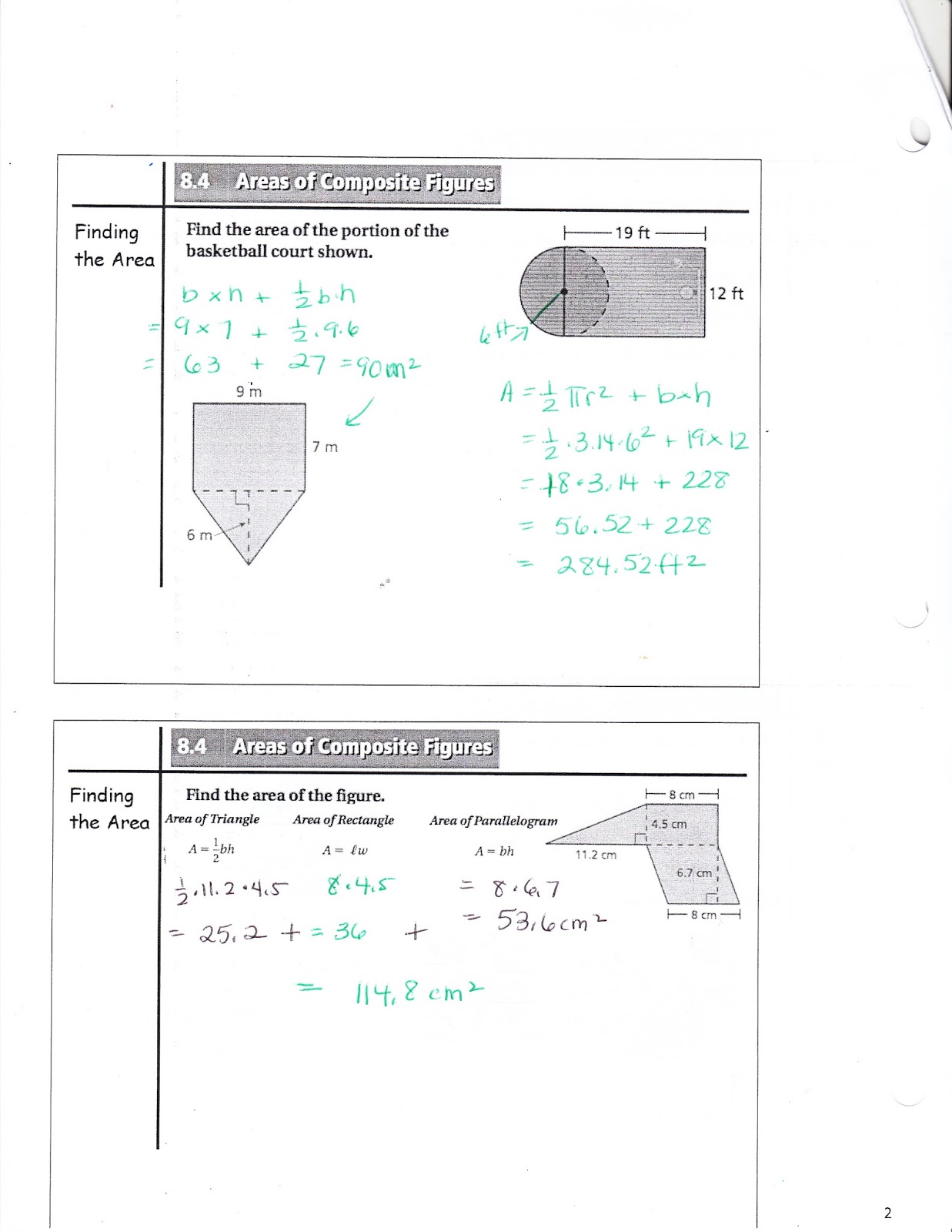 Ms. Jean's Classroom Blog: Math 7 8.4 Areas of Composite Figures