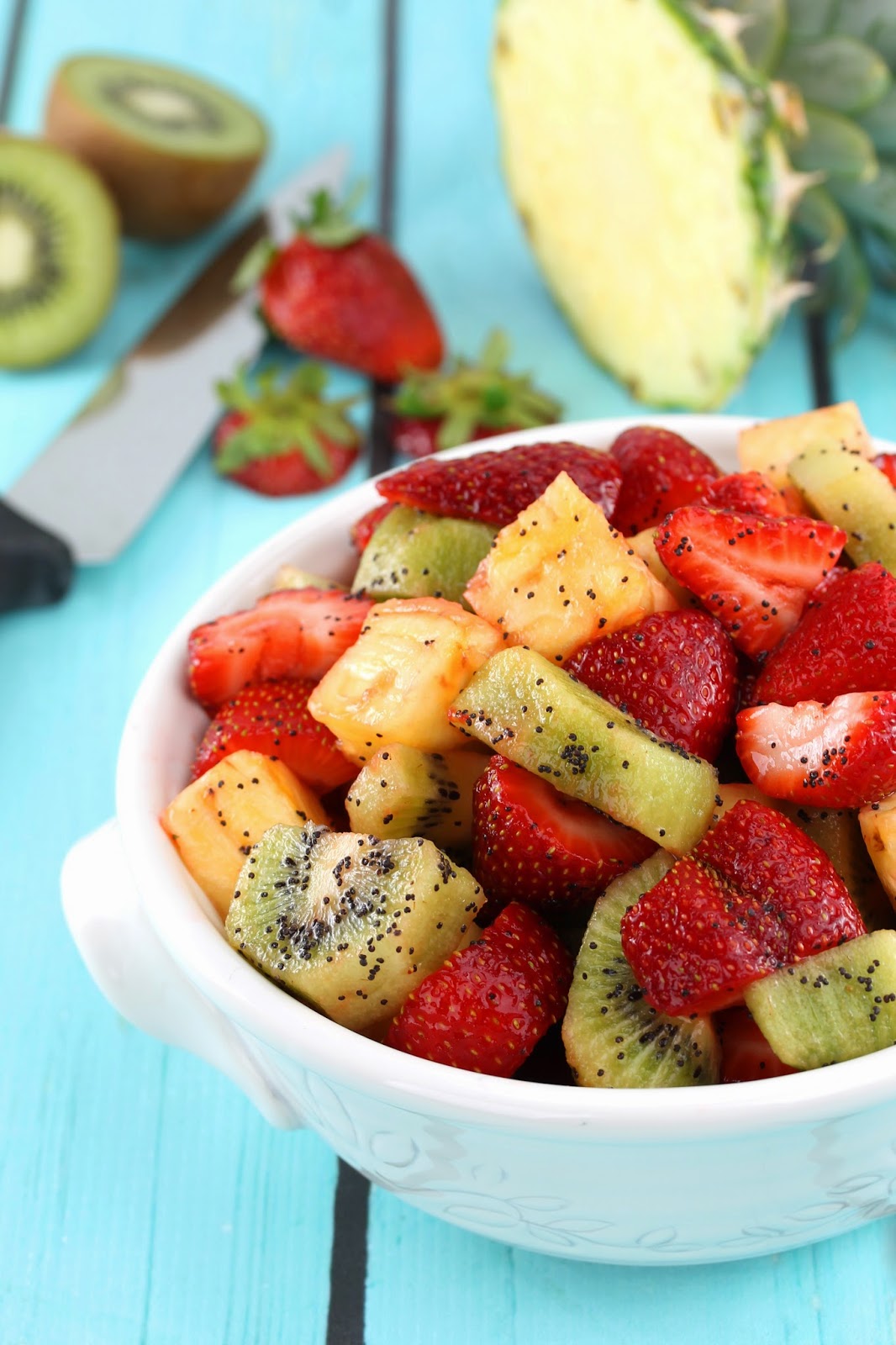 The Stay At Home Chef Triple Fruit Salad With Lemon Poppy Seed Dressing