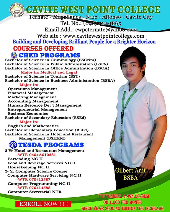 Cavite West Point College: CAVITE WEST POINT COLLEGE COURSE OFFERINGS