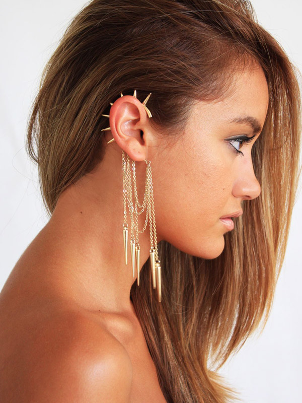 Lady Burgundy: Ear Cuffs
