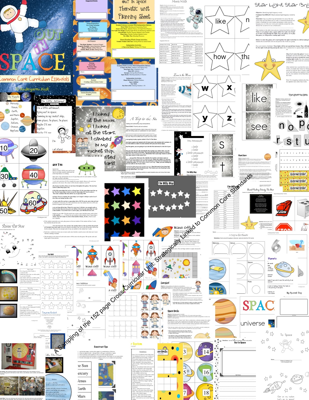 Kindergarten Kiosk: Kindergartners Out in Space: Common Core Curriculum