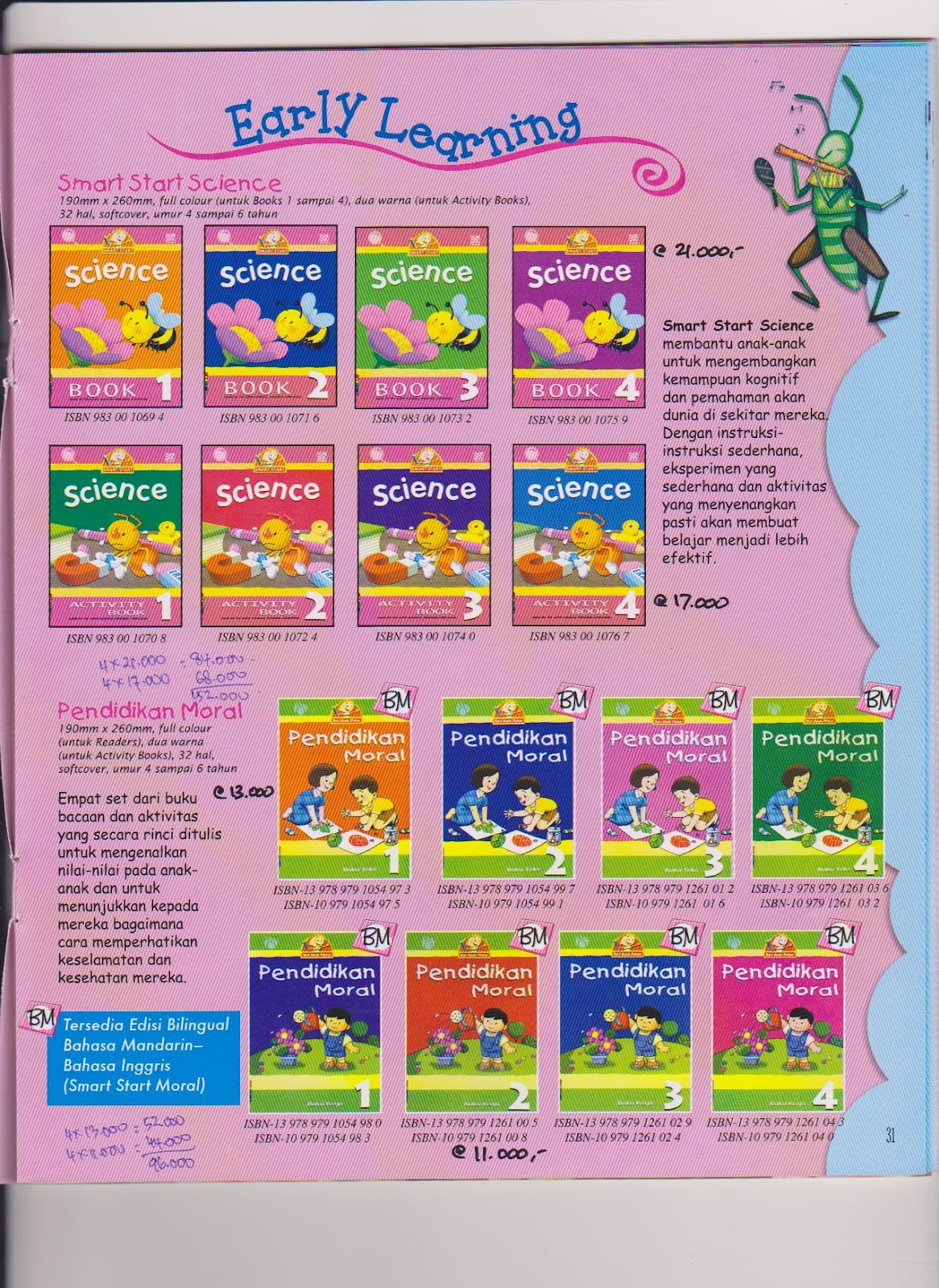 Buku - Preschool English, Math & Science (Penerbit Pelangi)