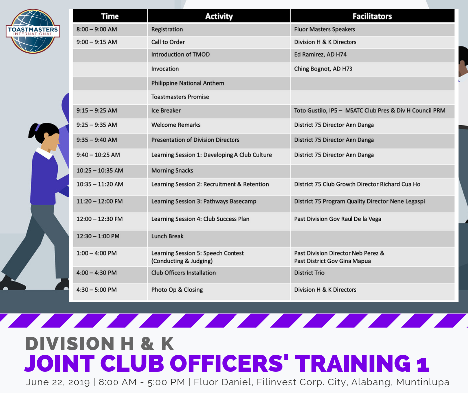 Toastmasters Speeches: Club Officers Training 1 of 2019-2020 for ...