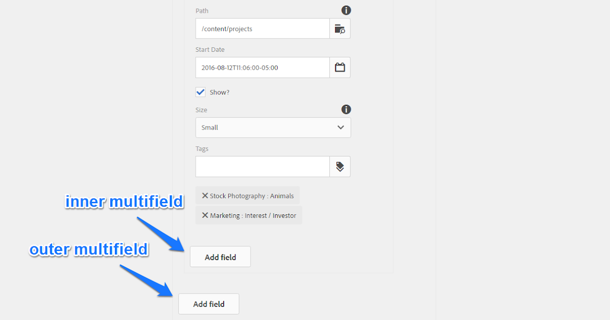 Experiencing Adobe Experience Manager (AEM, CQ): AEM 62 - Touch UI Nested ( Multi-Multi ...