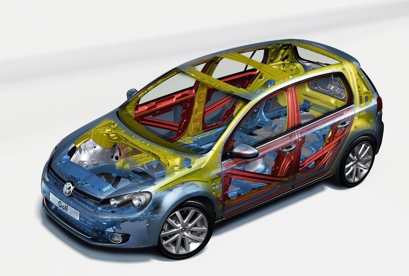 Car Skeleton: car body structures: VW Golf VI