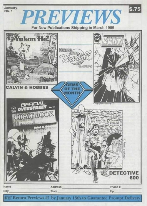 Kleefeld on Comics: On History: Diamond Previews