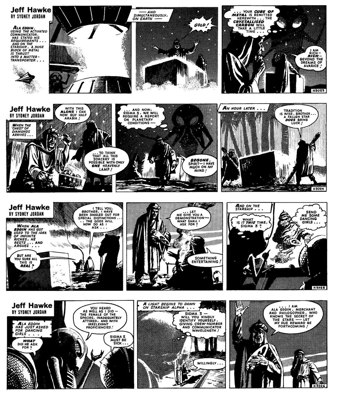 Hairy Green Eyeball 3: Jeff Hawke — UK Science Fiction comic strip ...