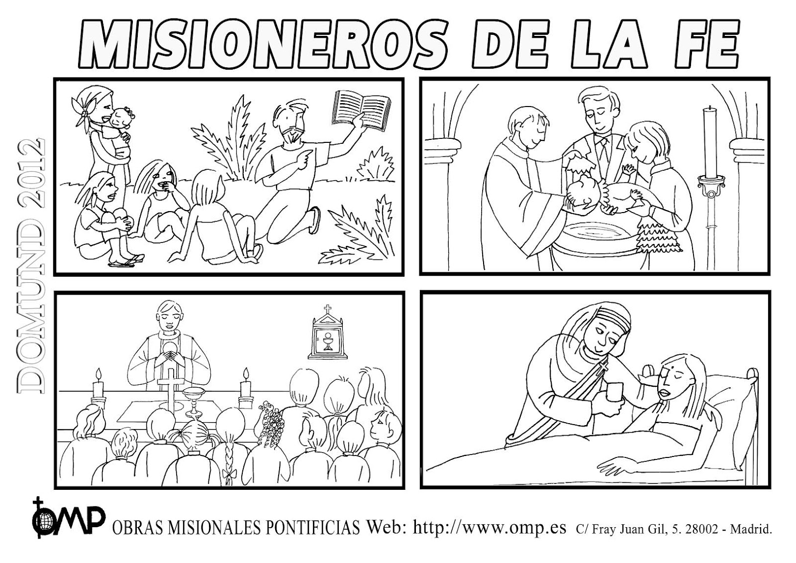 PARA COLOREAR: Dibujos de Fé para colorear