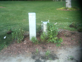 Two Hoes and a Garden : Utility Box Cover in Yard (DIY)