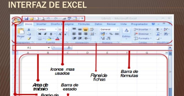 interfaz de excel