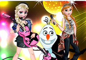 My Flash Game List: Anna And Elsa Rock Band (安娜和艾莎的摇滚装扮)