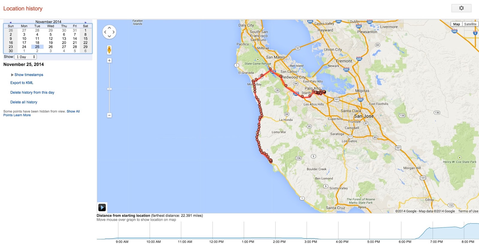 SearchReSearch: How to get your own location history (KML analysis redux)