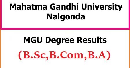 Mahatma Gandhi University Degree Results 2021 - BA BCom BSc BBA BCA
