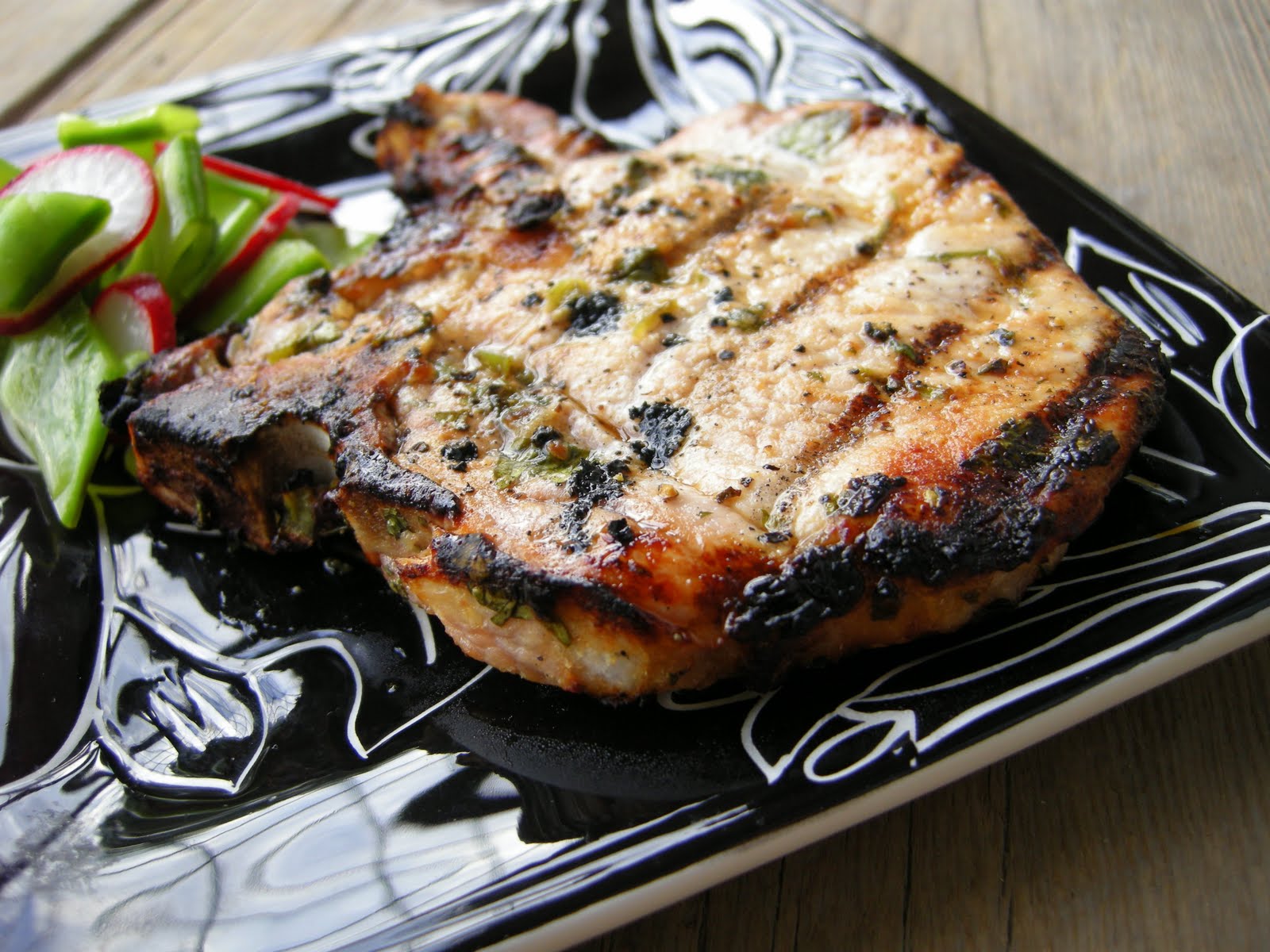 The Pink Cowgirl: Marinated Grilled Chops
