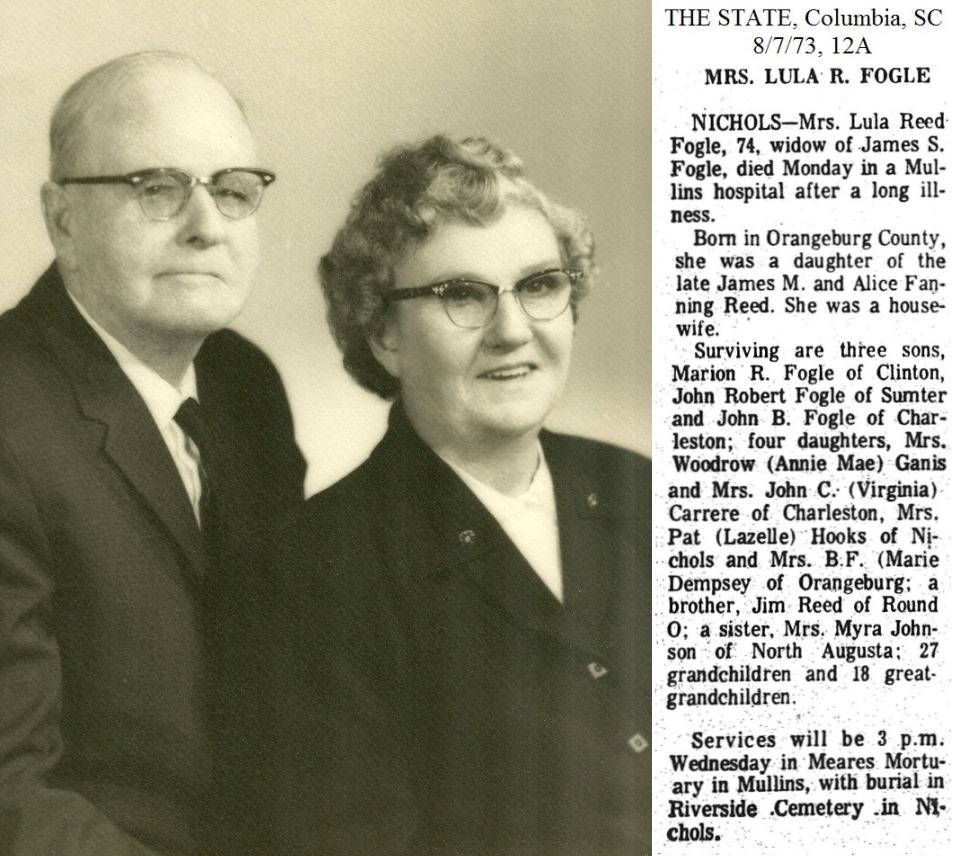 Samuel and Mary Clark Reed of Barnwell