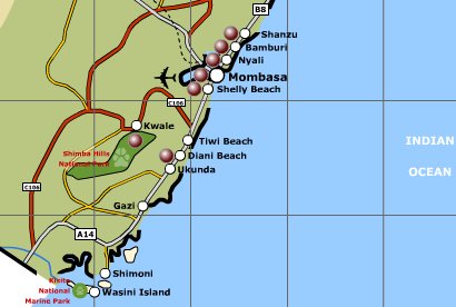 Auf nach Kenia: Ausflug zum Diani Beach