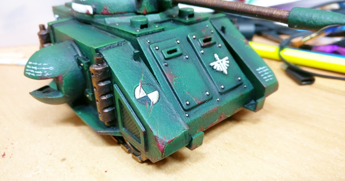 Confessions of a 40k addict: Dark Angels - Tanks - Predator battle damage